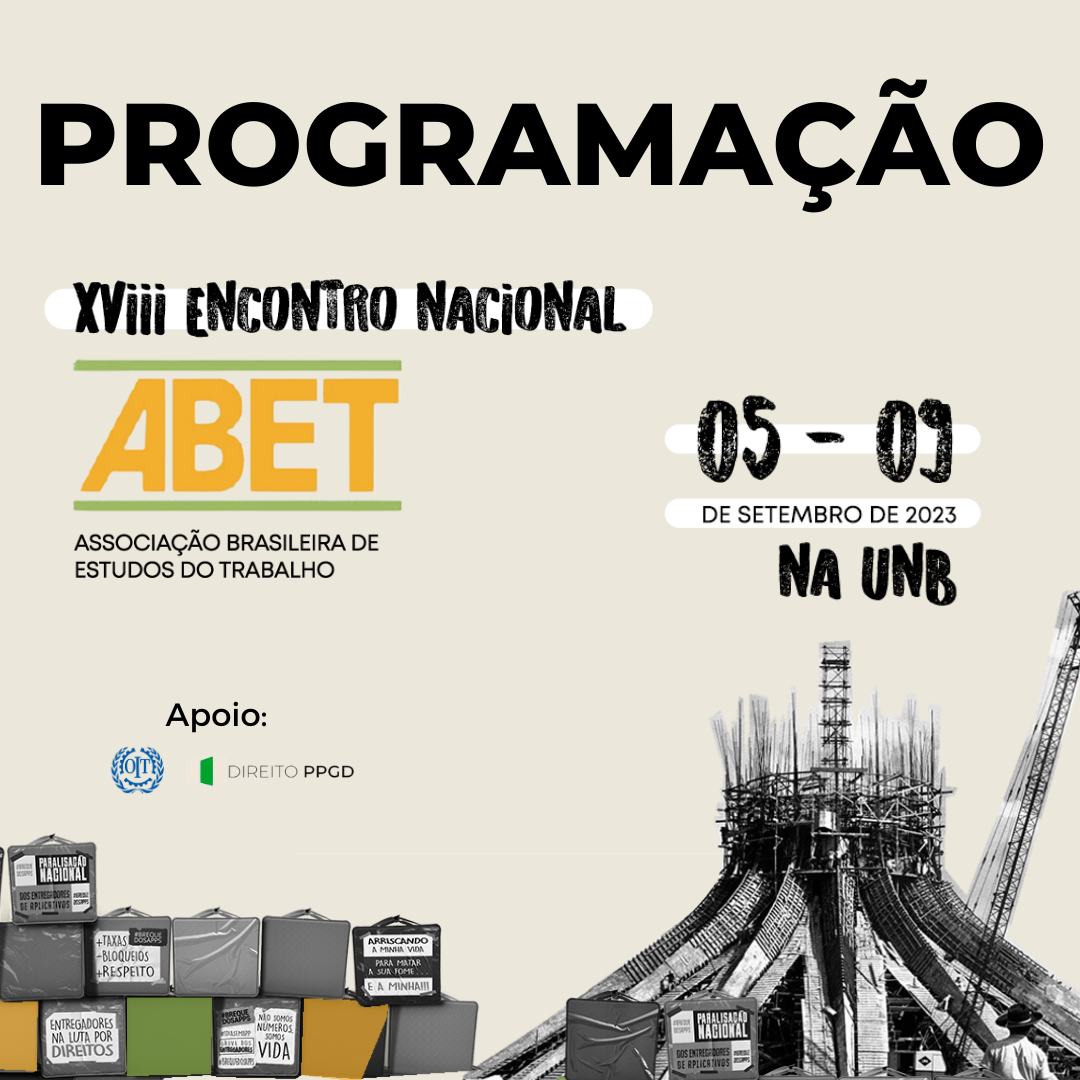 Programação do XVIII Encontro Nacional da ABET – ABET
